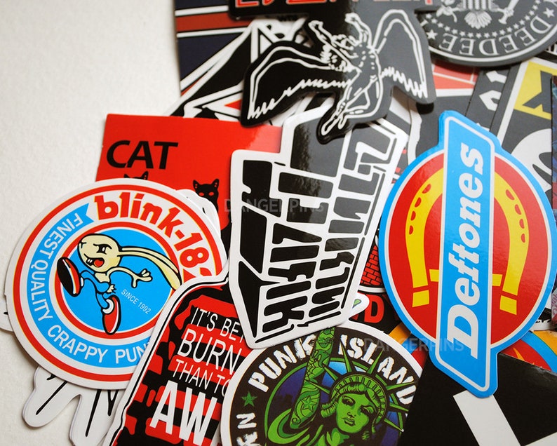 100 Rock Band vinyl stickers die cut metal punk grunge | Etsy
