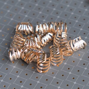 Set of 20 Hair Adjustable Banded Beard Dreadlocks Cuffs Clasps Beads ...