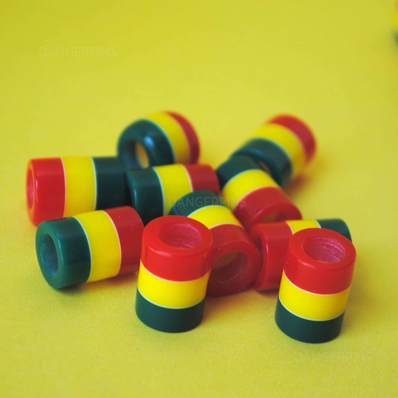 10 Resin Rasta Stripes Hair Beads - Tall or Short - Etsy