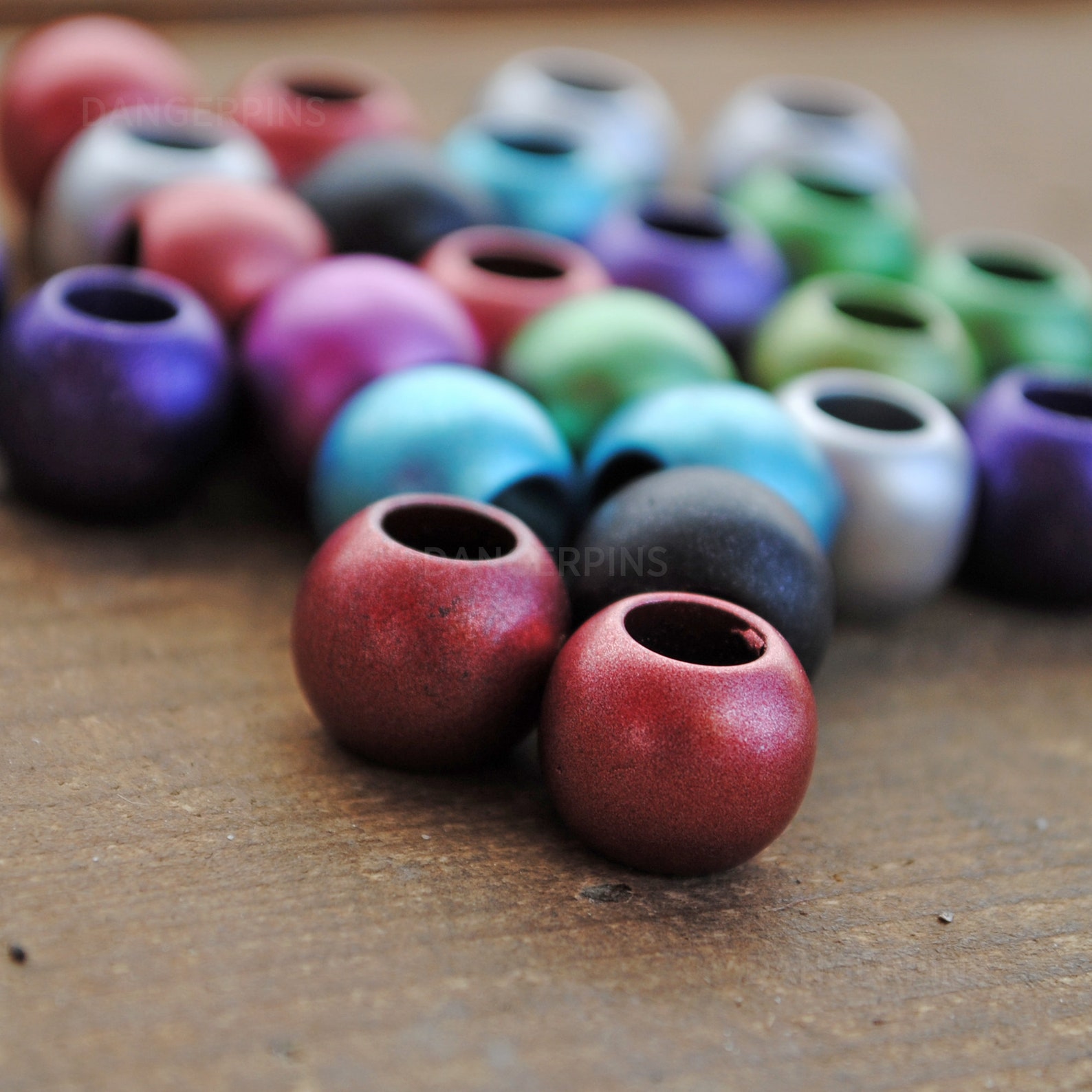 25 Metallic Plastic Rounded Hair Beads Braid Beard - Etsy