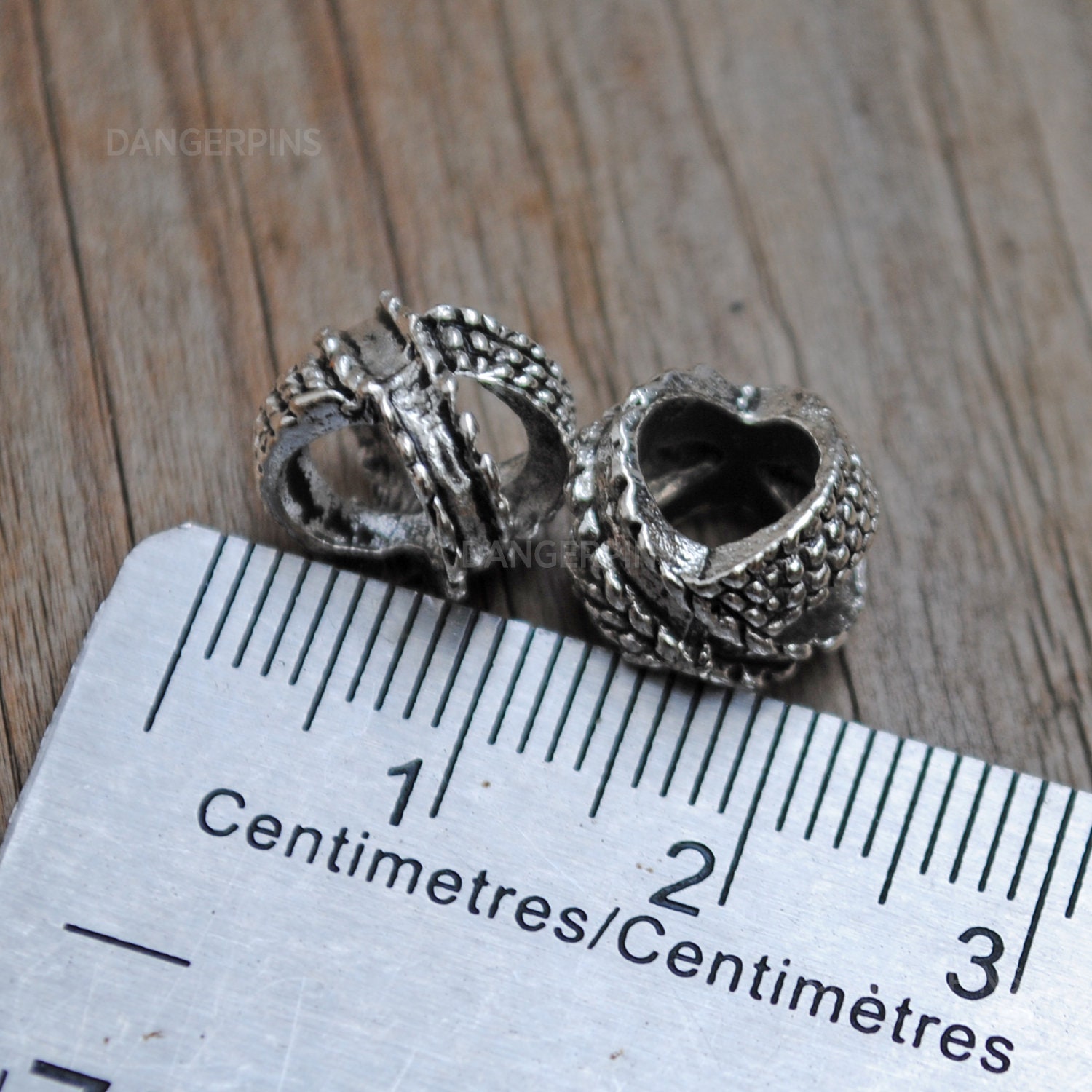 10 Cross Knot Celtic Knot Hair Beard Braid Beads - Alloy Metal Silver ...