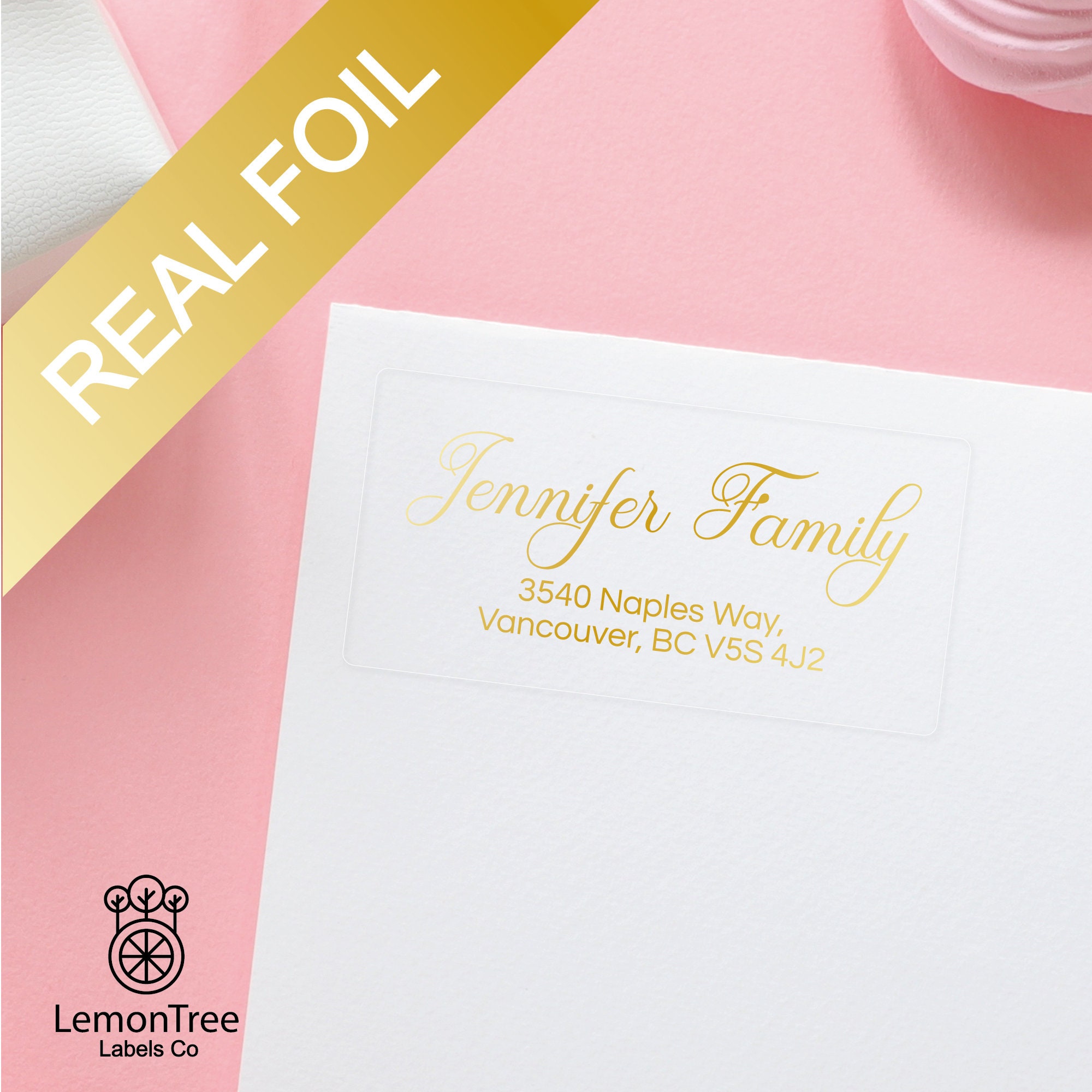 Gold Foil Return Address Labels / Gold Foil Label / Bridal - Etsy Australia