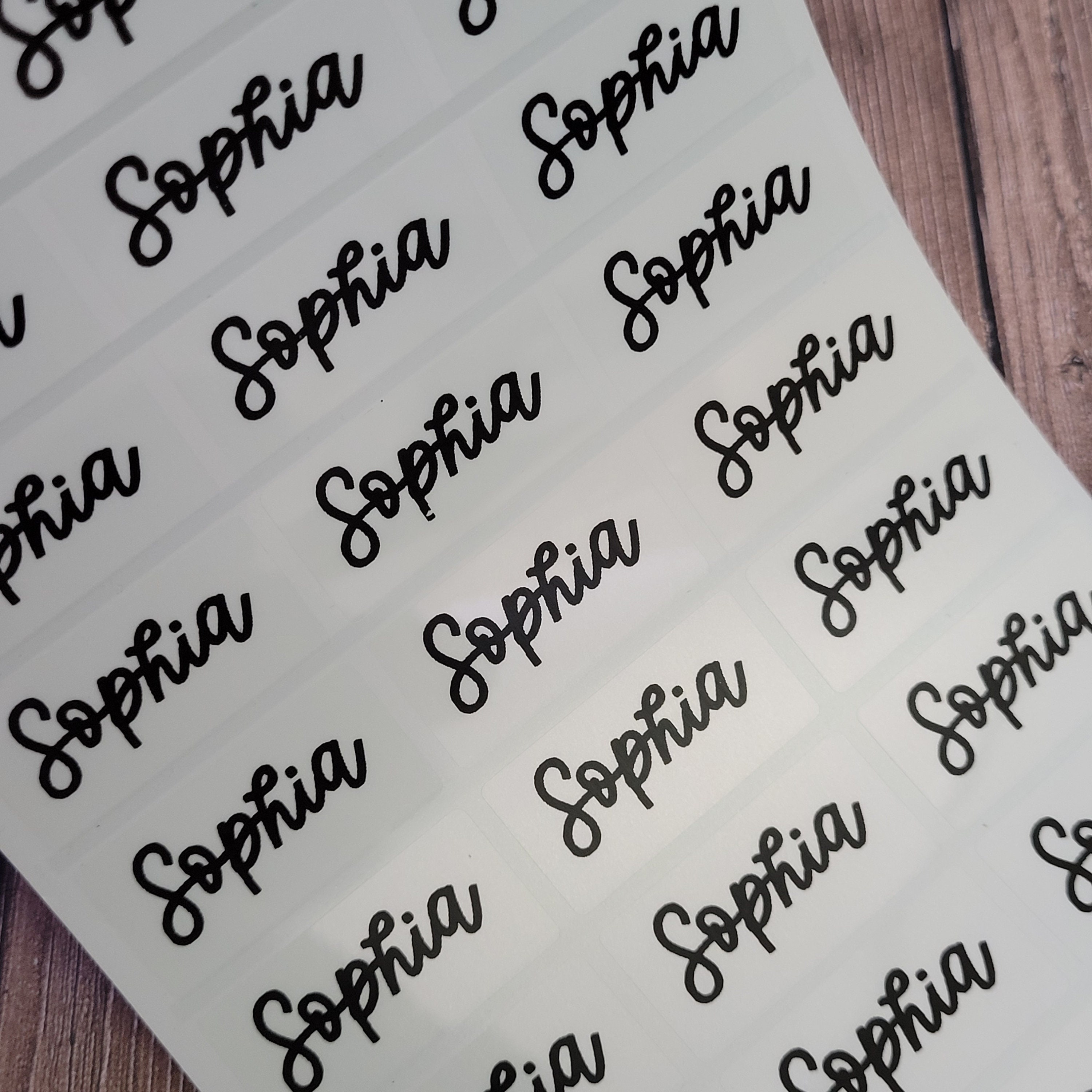 Waterproof Clear Name Stickers - Etsy