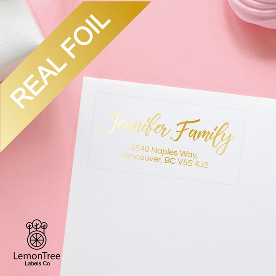15PCS Gold Foil Return Address Labels / Gold Foil Label / | Etsy