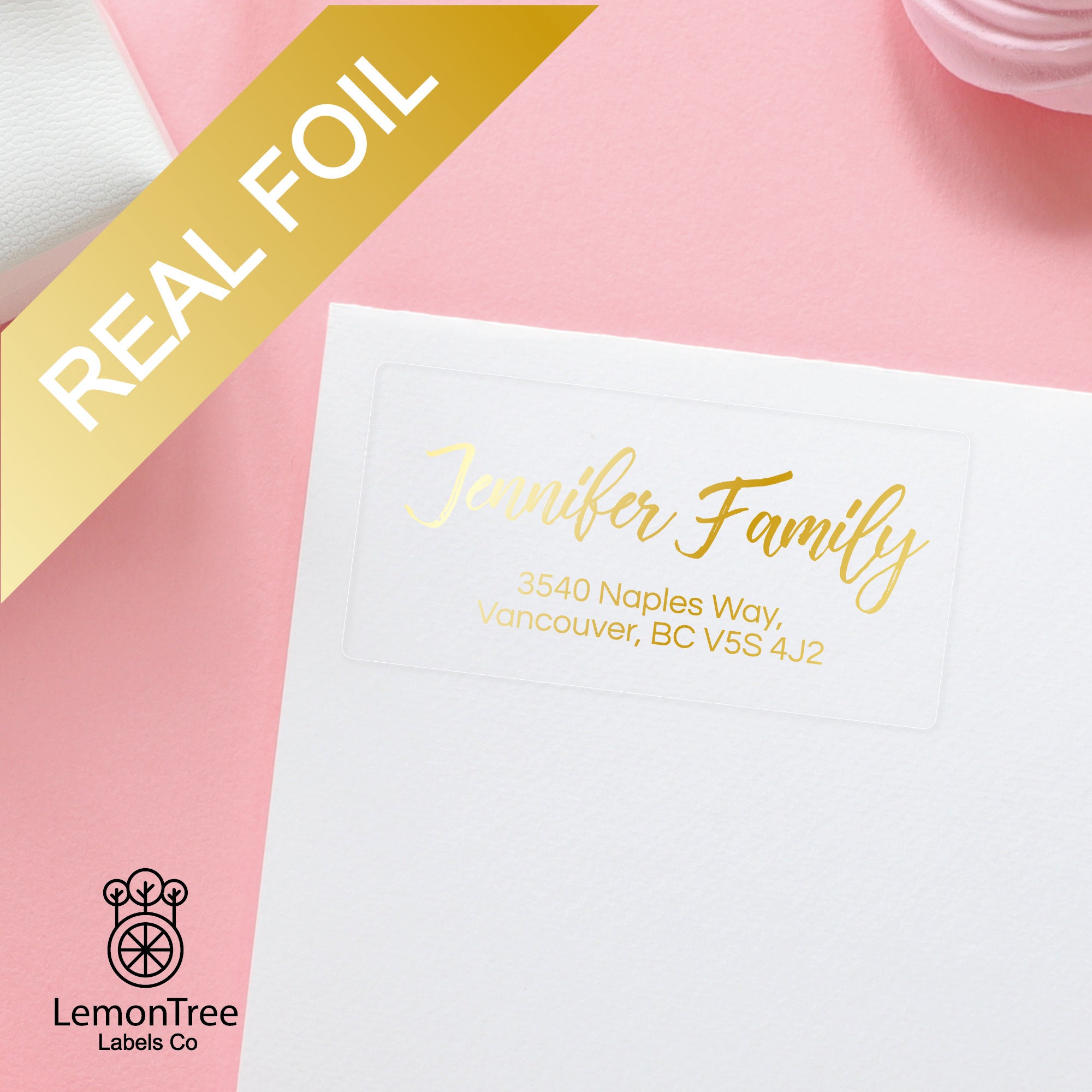 15PCS Gold Foil Return Address Labels / Gold Foil label / | Etsy