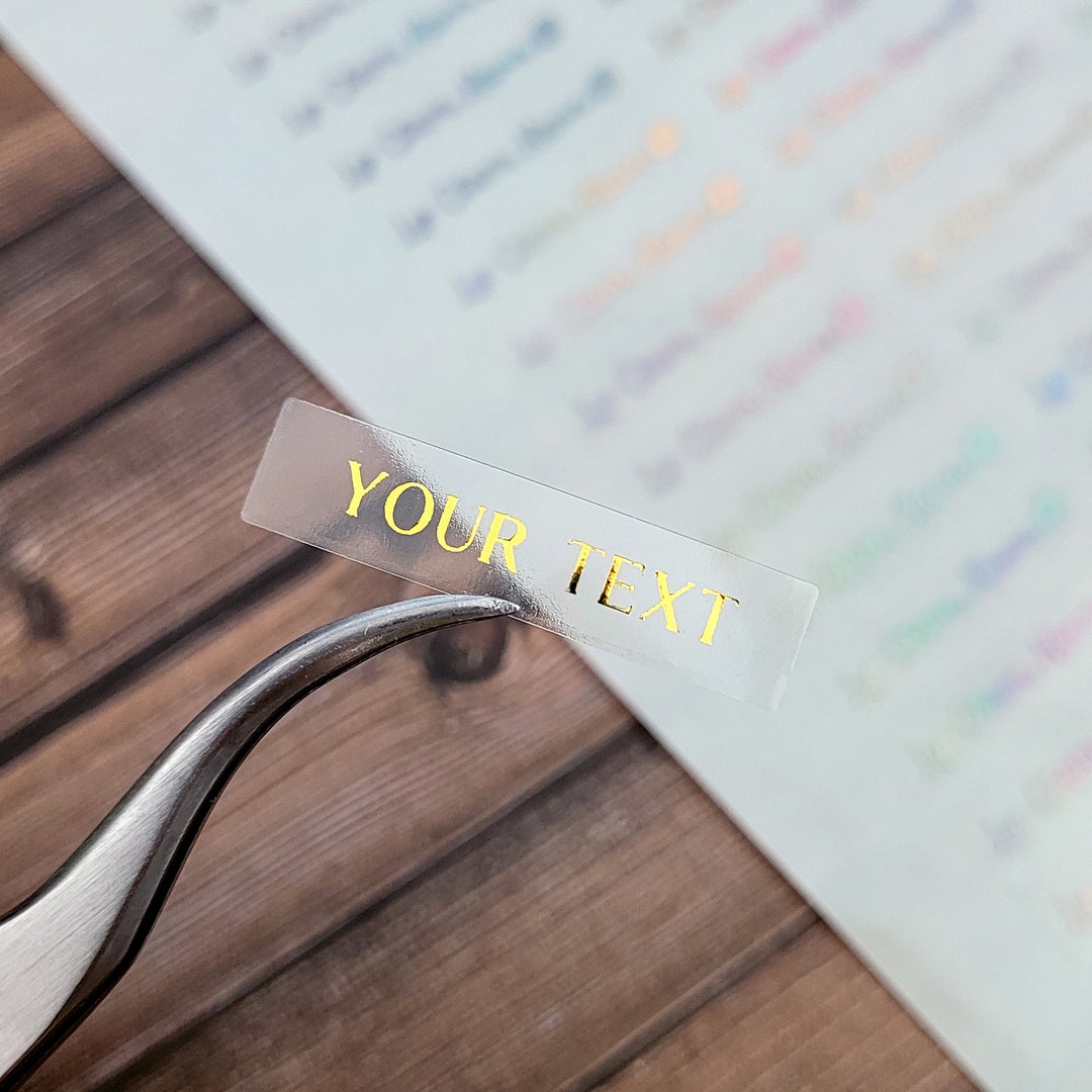 Clear Custom Logo Labels: Waterproof Vinyl (48 Labels) - Etsy