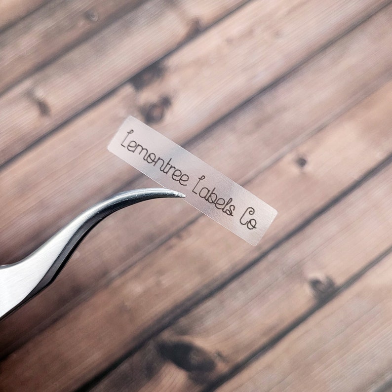 Clear Custom Logo Labels: Waterproof Vinyl (48 Labels) - Etsy