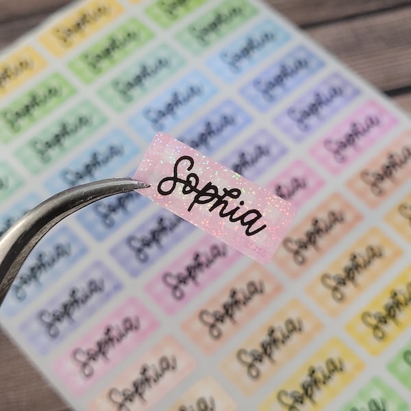 Glitter Labels - Etsy