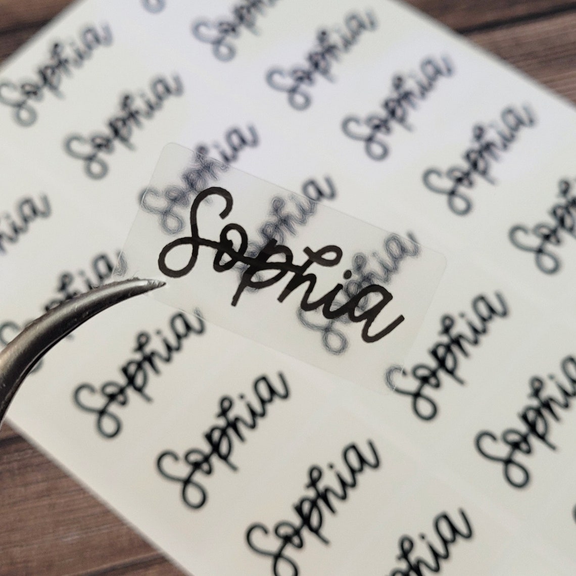 Waterproof Clear Name Stickers - Etsy