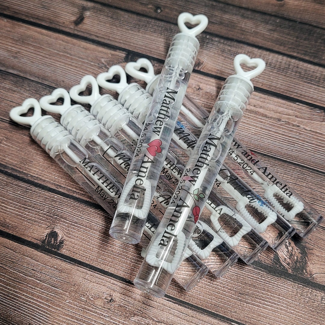 Wedding Bubbles TUBES With LABELS, Wedding Favors, Party Favors, Bubble Tubes, Bubble Wand - Etsy