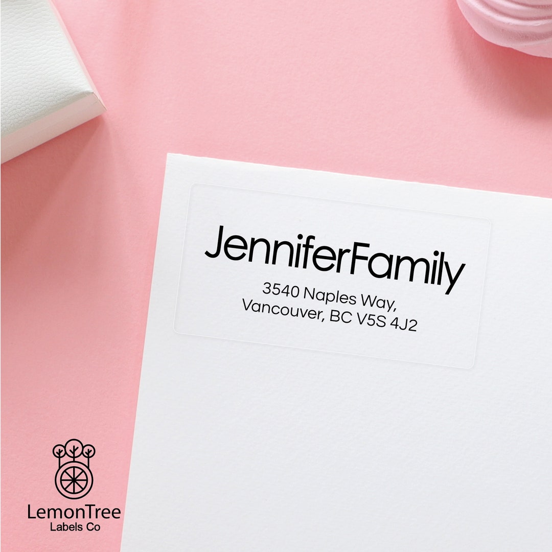 15 Clear Return Address Labels: Self-adhesive Labels - Etsy