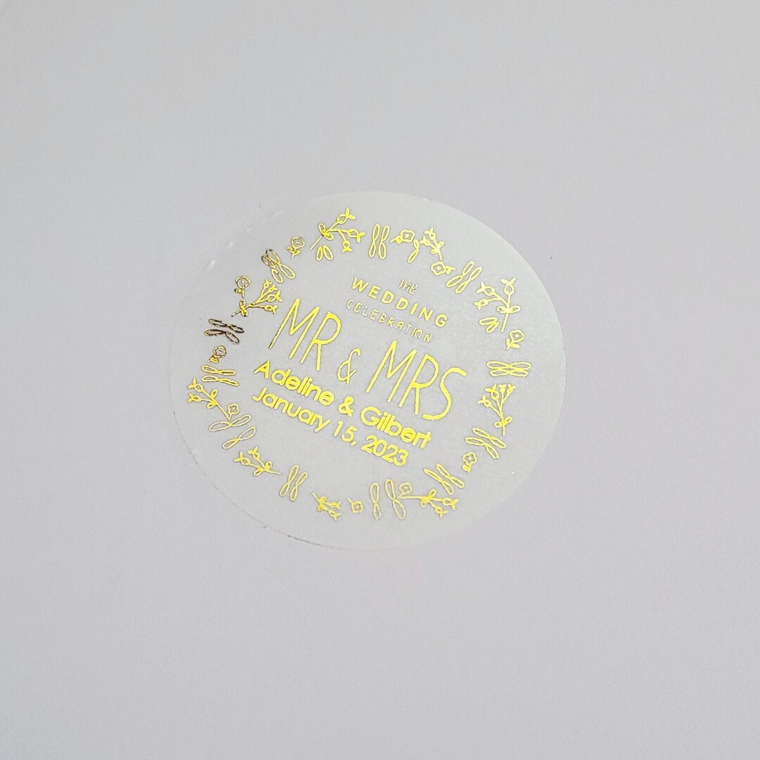 Personalized Foil Stickers: Initial Envelope Seals - Etsy