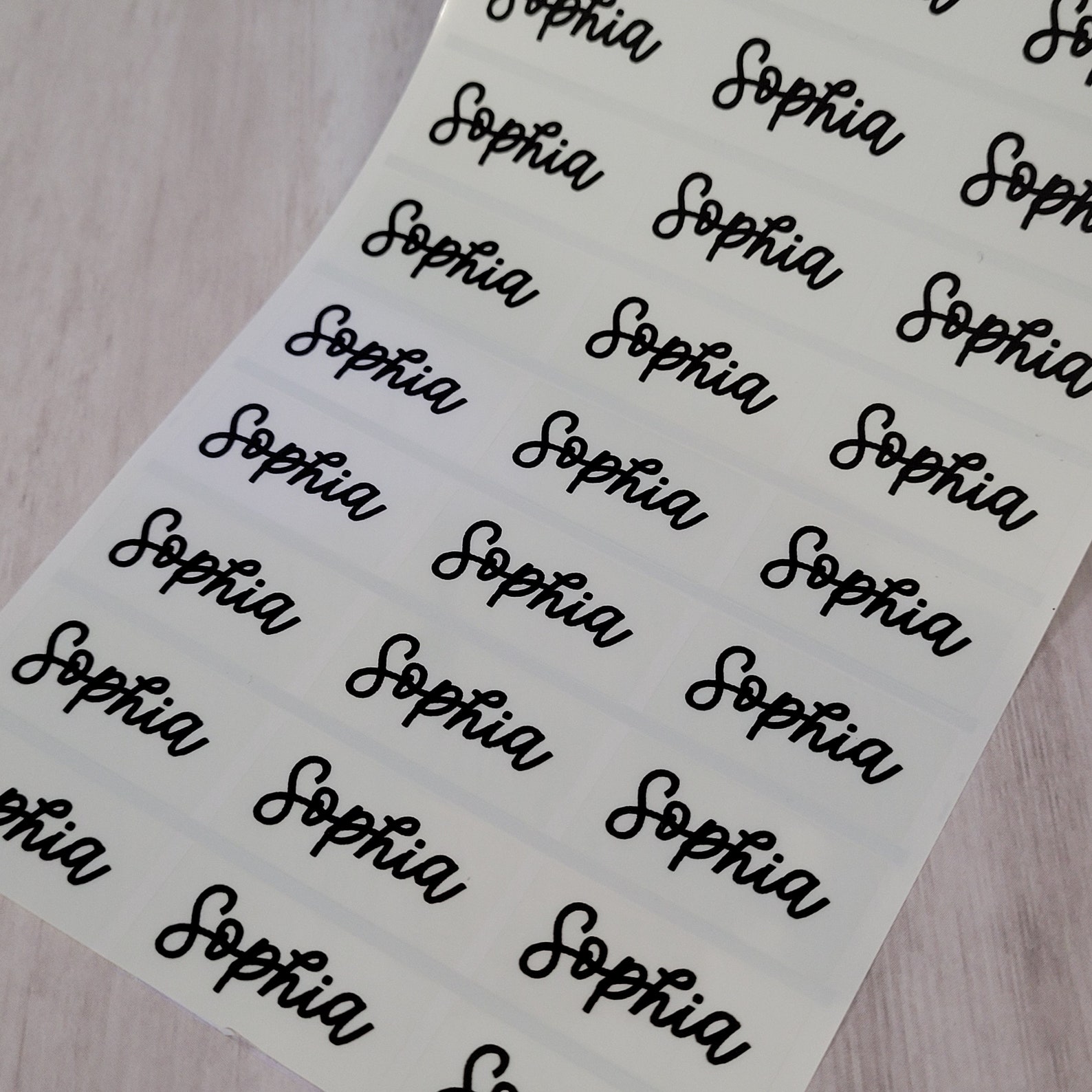 Waterproof Clear Name Stickers - Etsy