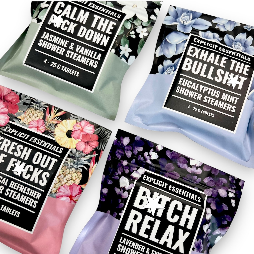 Explicit Essentials Swear Shower Steamers, Christmas Gifts for Women ...