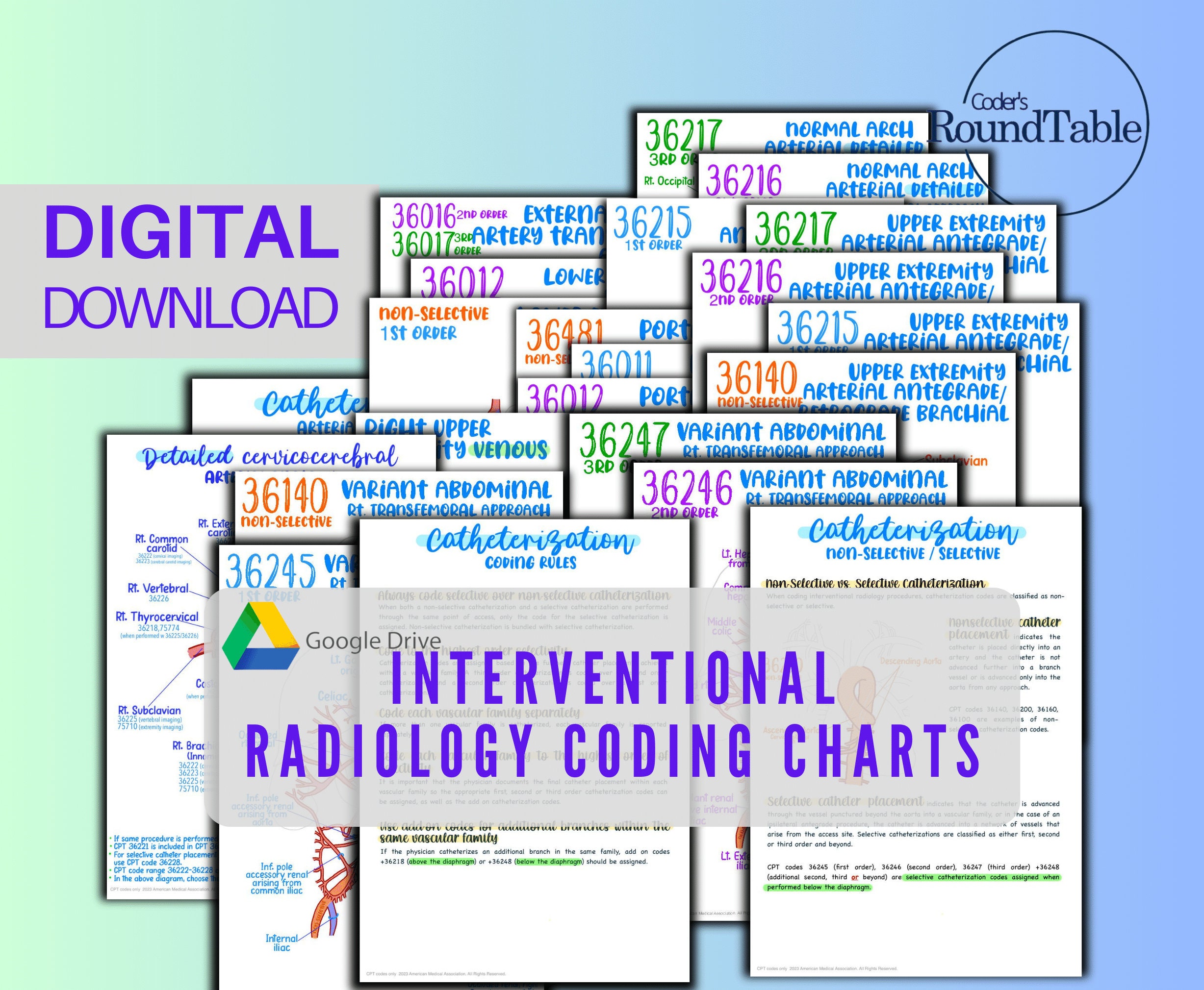 Interventional Radiology Coding Charts - Etsy