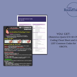 Pregnancy Quick ICD-10-CM Coding Cheat Sheet | Obstetrics Quick ...