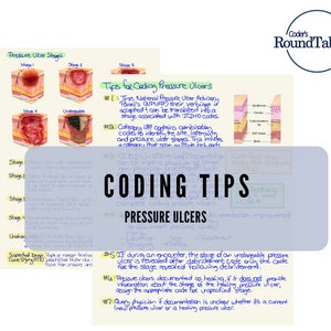 ICD-10 Pressure Ulcer Cheat Sheet | Documentation Coding Tips - Etsy