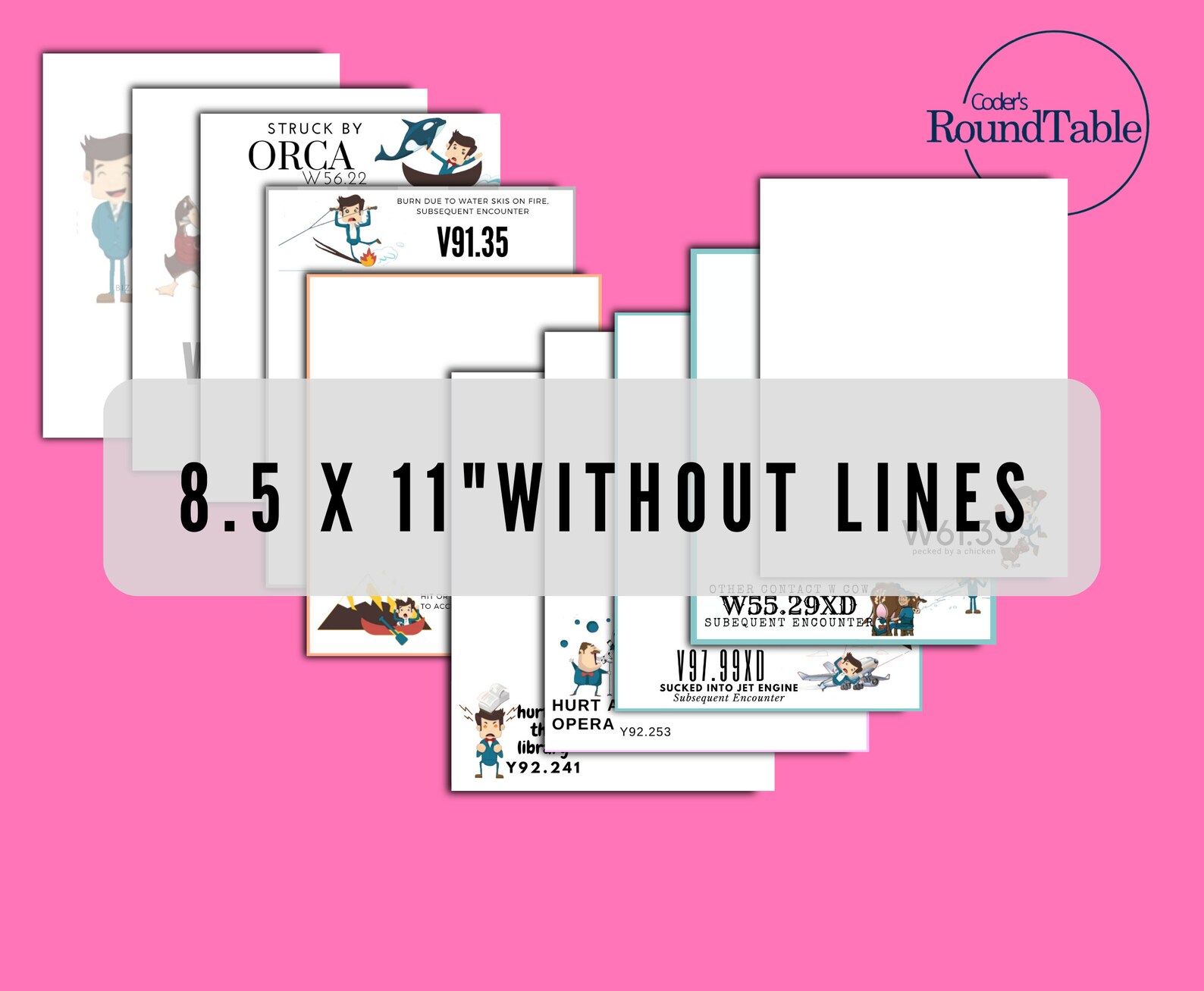 ICD-10 Code Memes Instant Download Printable Stationery | Notepad Paper ...