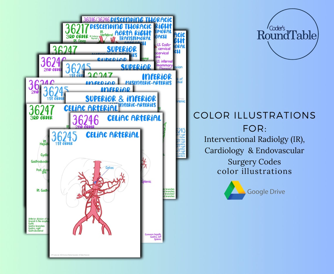 Interventional Radiology Coding Charts - Etsy
