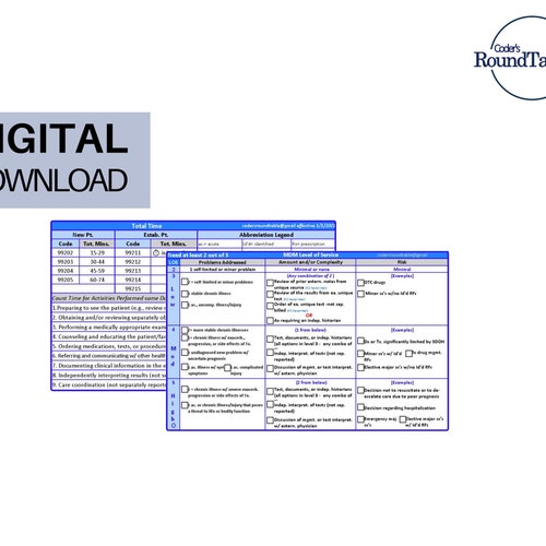 Ama's New 2023 E/M Guide Printable Digital Download - Etsy