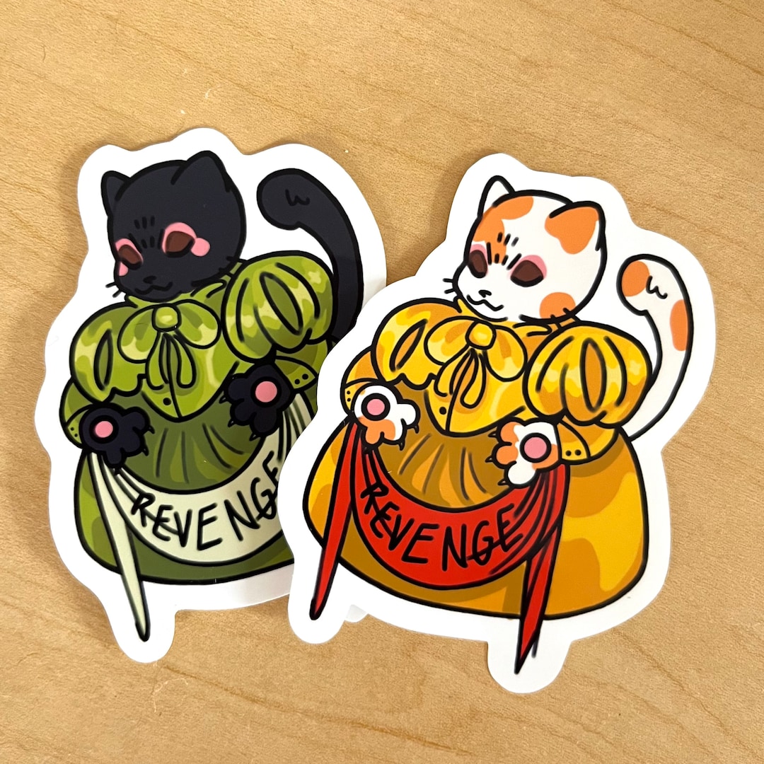 REVENGE! Kitty Stickers - Etsy