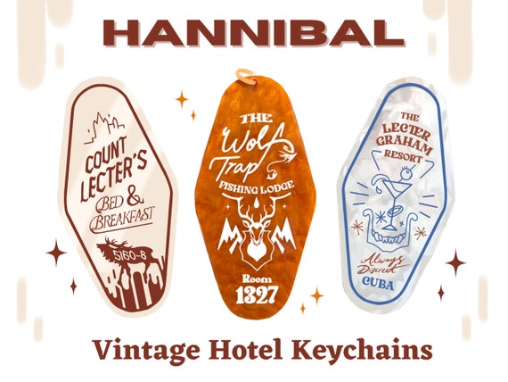 Hannibal Vintage Hotel Keychains - Etsy