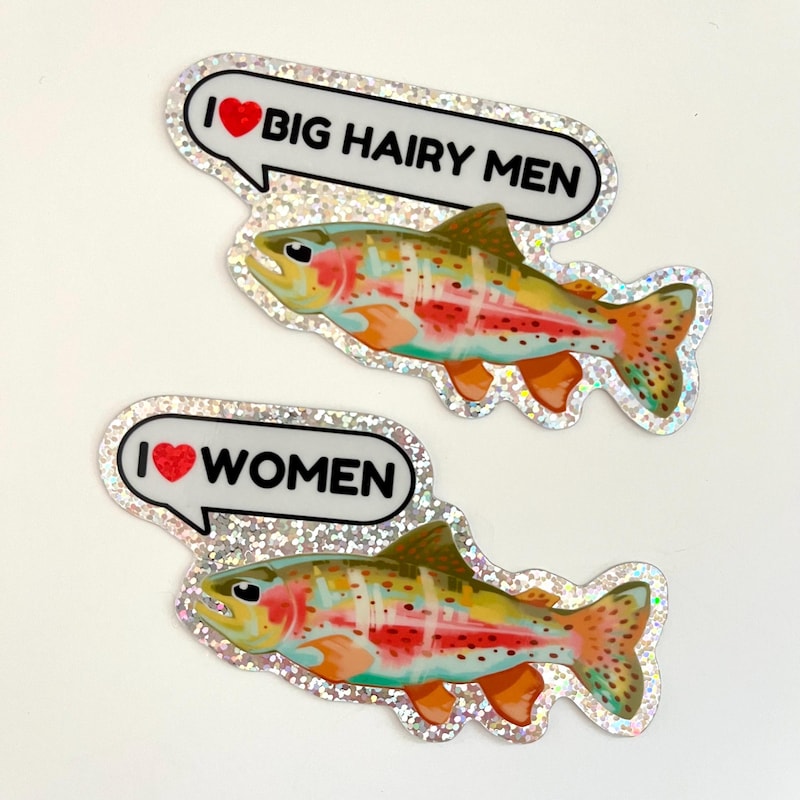 Fish Glitter Sticker - Etsy