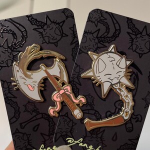 Cute Weapons Axe & Flail Gold Hard Enamel Pins - Etsy