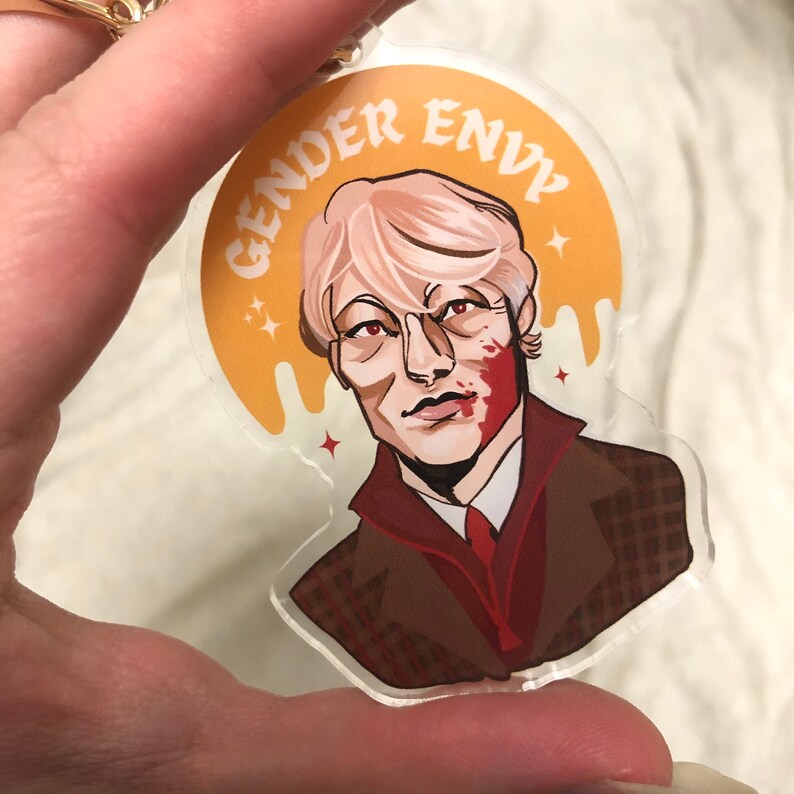 Hannibal Lecter 'gender Envy' Acrylic Charm Keychain - Etsy