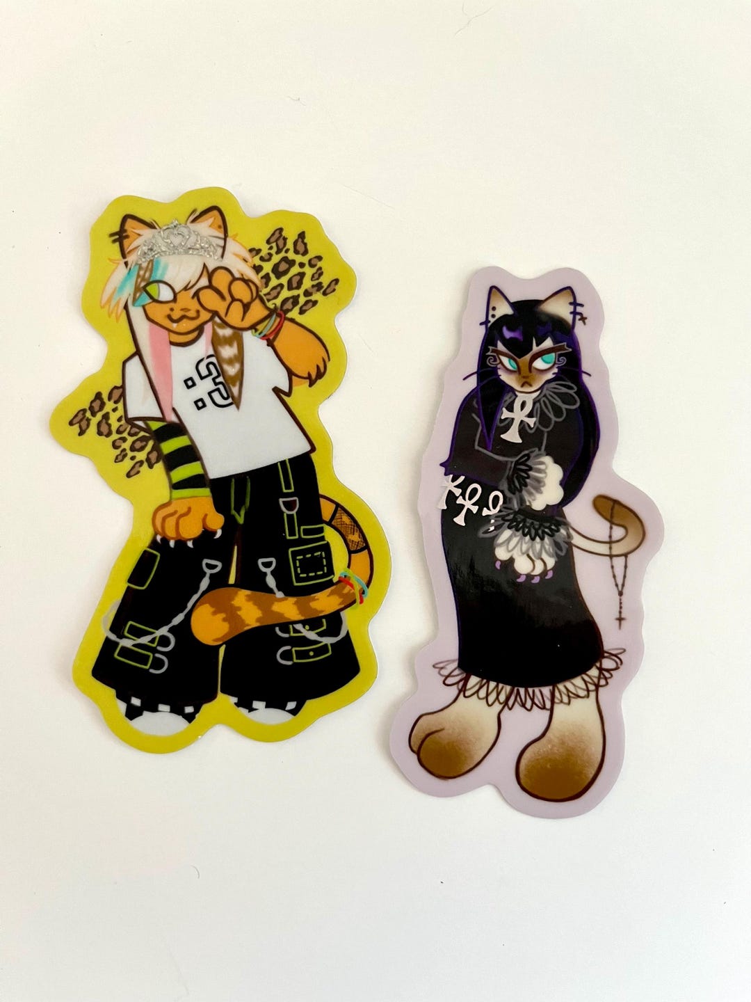 Goth & Scene Cat Girl Stickers Alt Kitty - Etsy