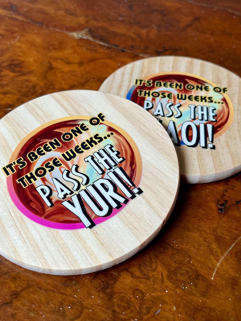 Pass the Yaoi / Yuri ! Wooden Coaster - Etsy
