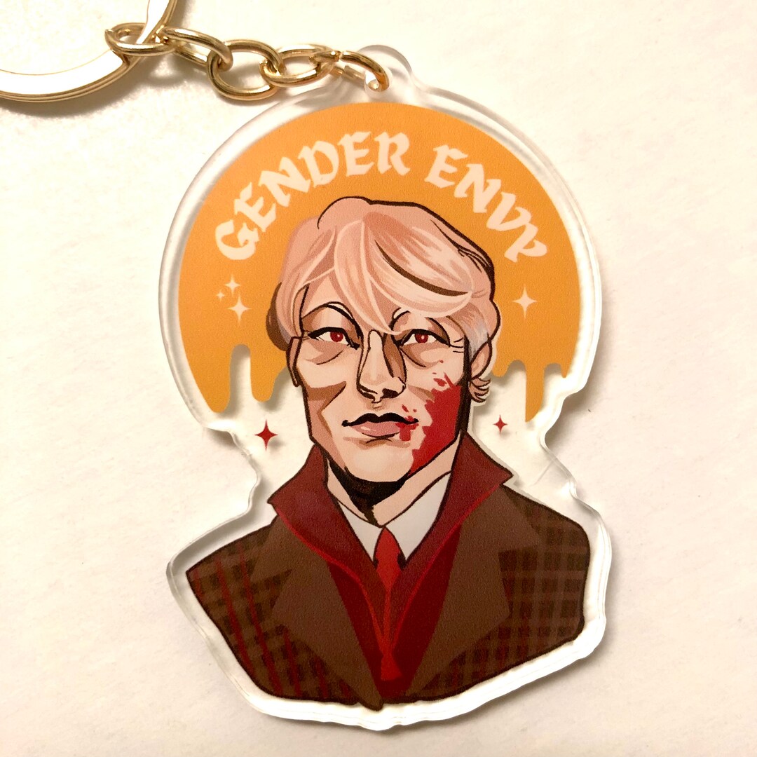Hannibal Lecter 'gender Envy' Acrylic Charm Keychain - Etsy