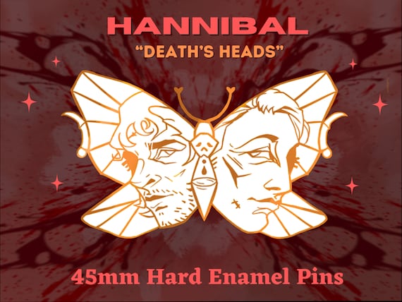 Hannibal 'death's Heads' Moth Hard Enamel Pin - Etsy