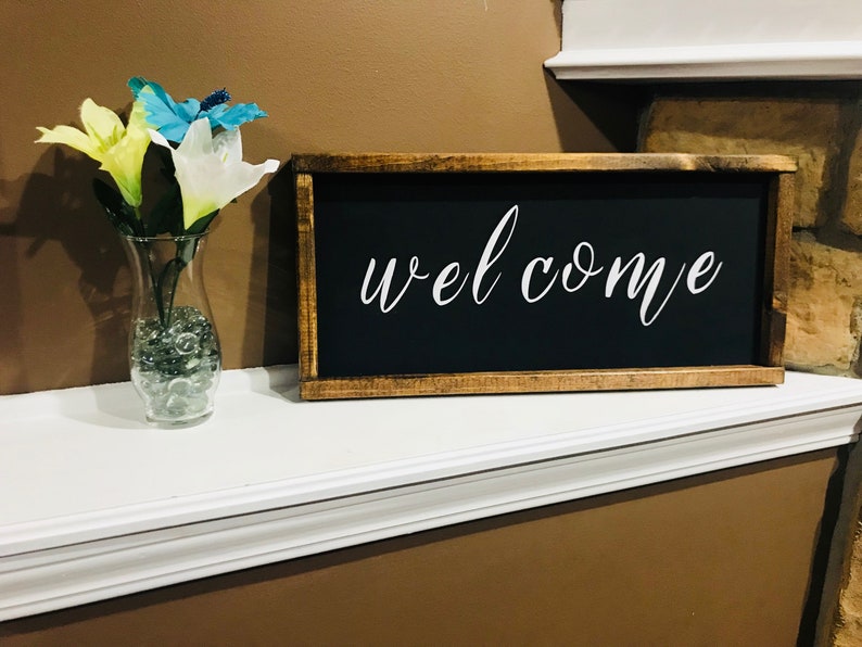 Rustic Welcome Sign Welcome Sign Rustic Wood Sign Rustic - Etsy