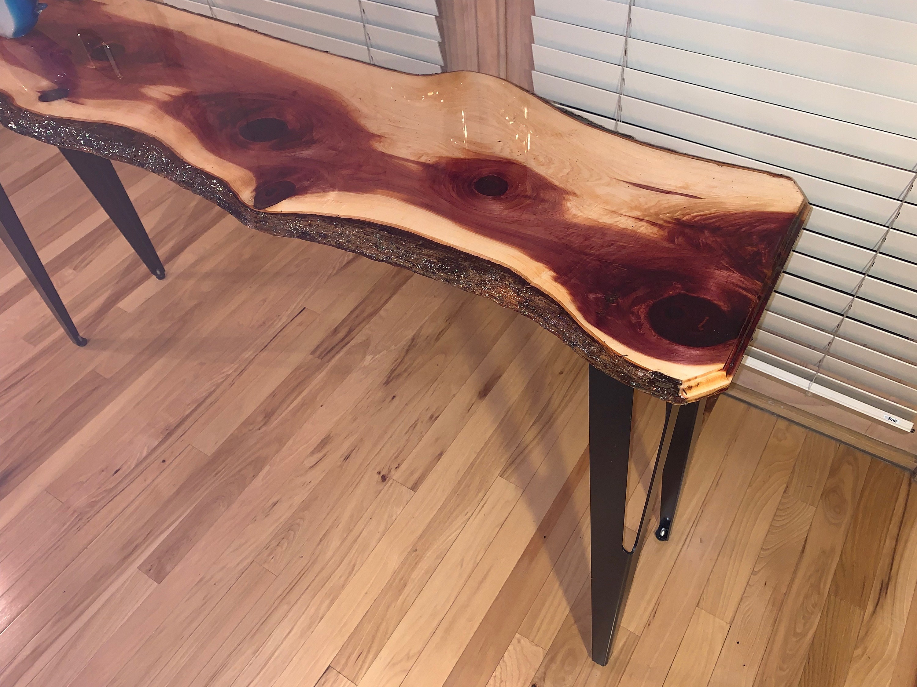 SOLD! Live Edge Resin Entryway Console Table-custom Order Yours Today ...