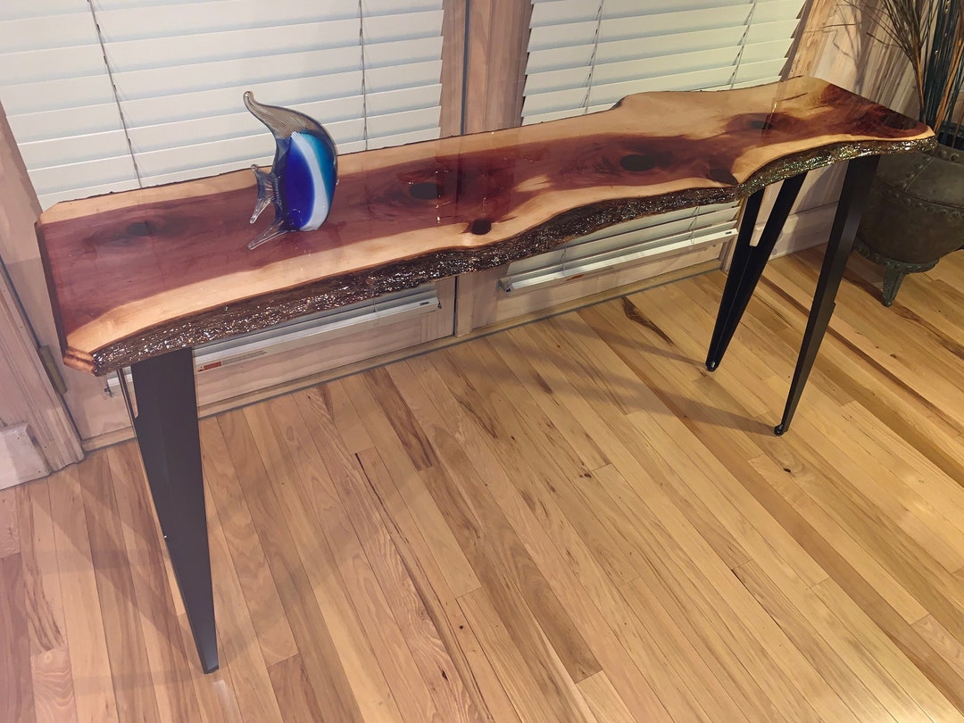 SOLD! Live Edge Resin Entryway Console Table-custom Order Yours Today ...
