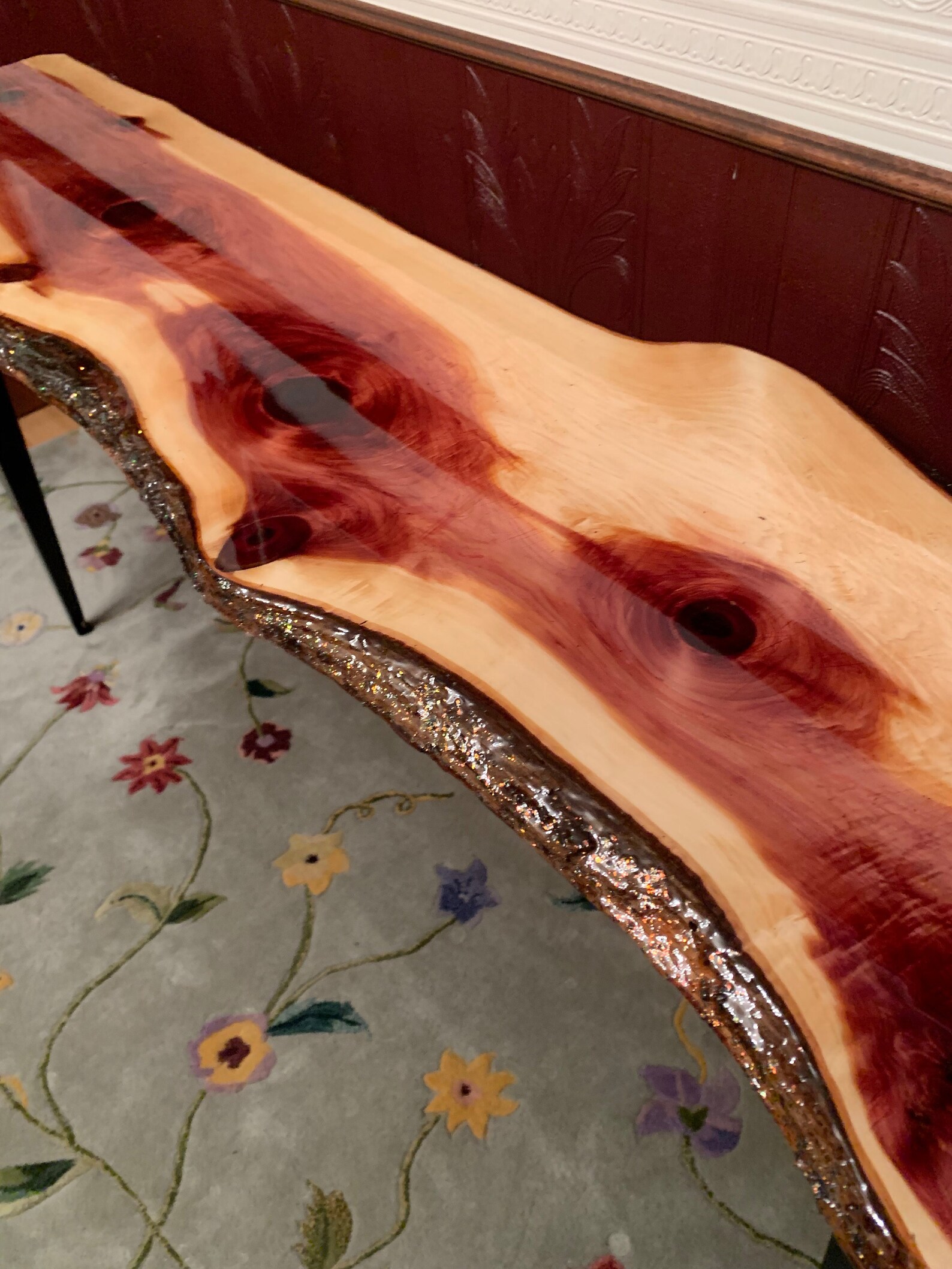 SOLD! Live Edge Resin Entryway Console Table-custom Order Yours Today ...