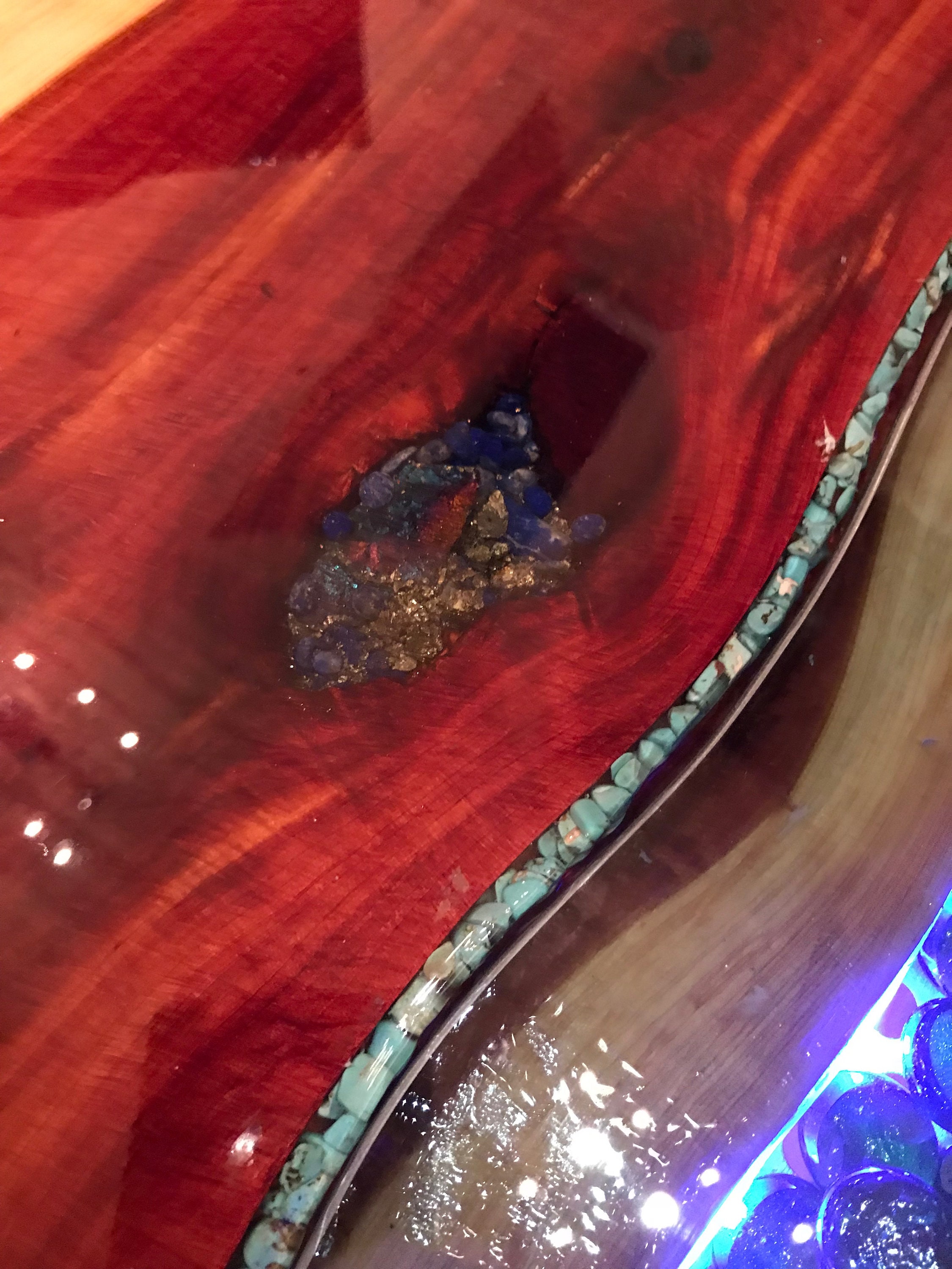 SOLD! Resin Live Edge Cedar Wood Coffee Table, Resin River Cedar Wood ...