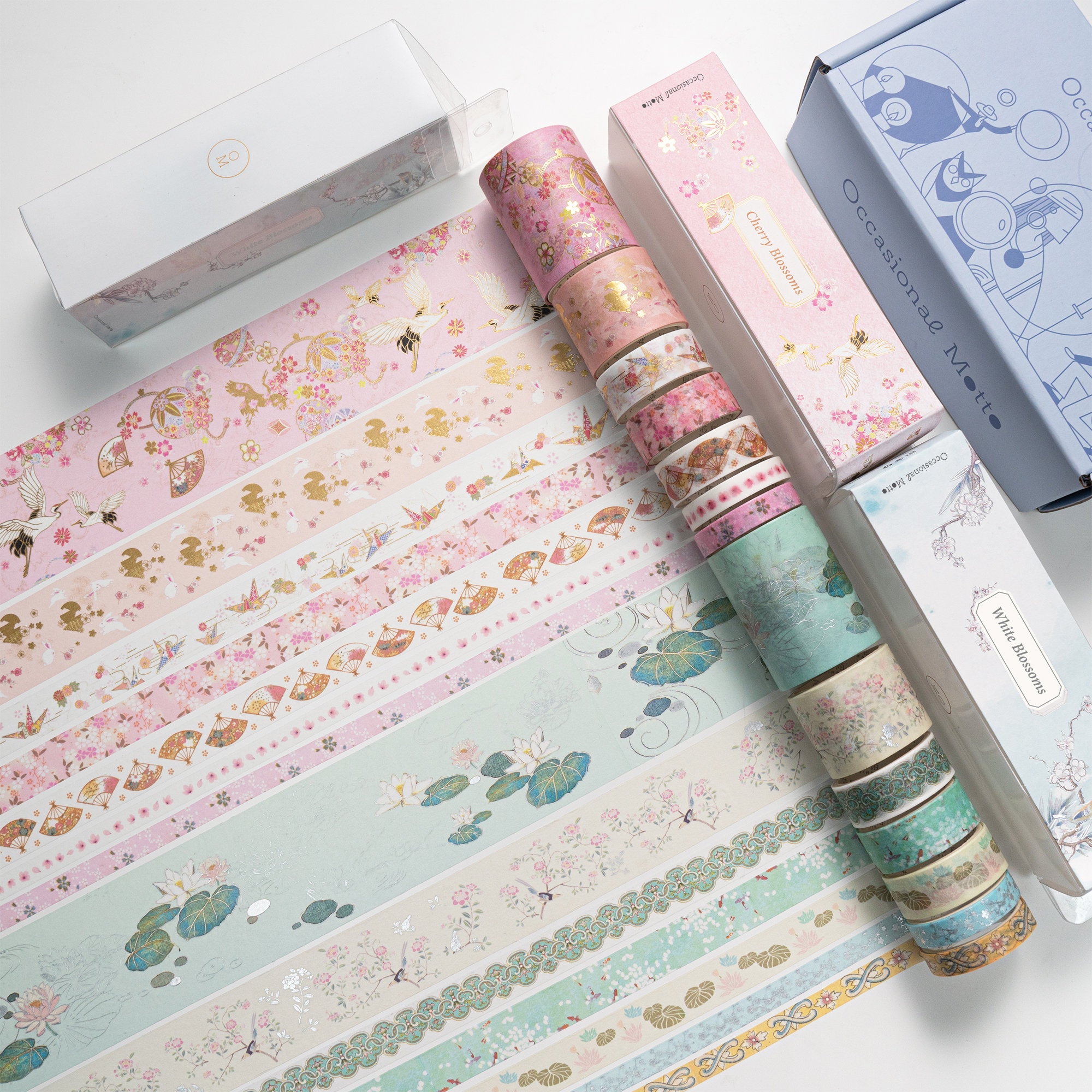 14 Patterns Asian Art Inspired Washi Tapes Set Gold and - Etsy
