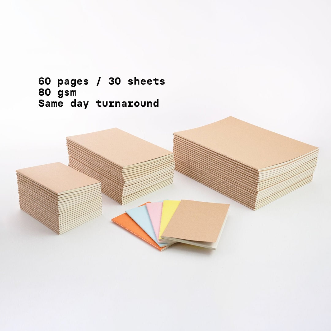 Bulk Kraft Notebooks | 60 Pages 30 Sheets | 80 Gsm Eco-friendly Paper ...