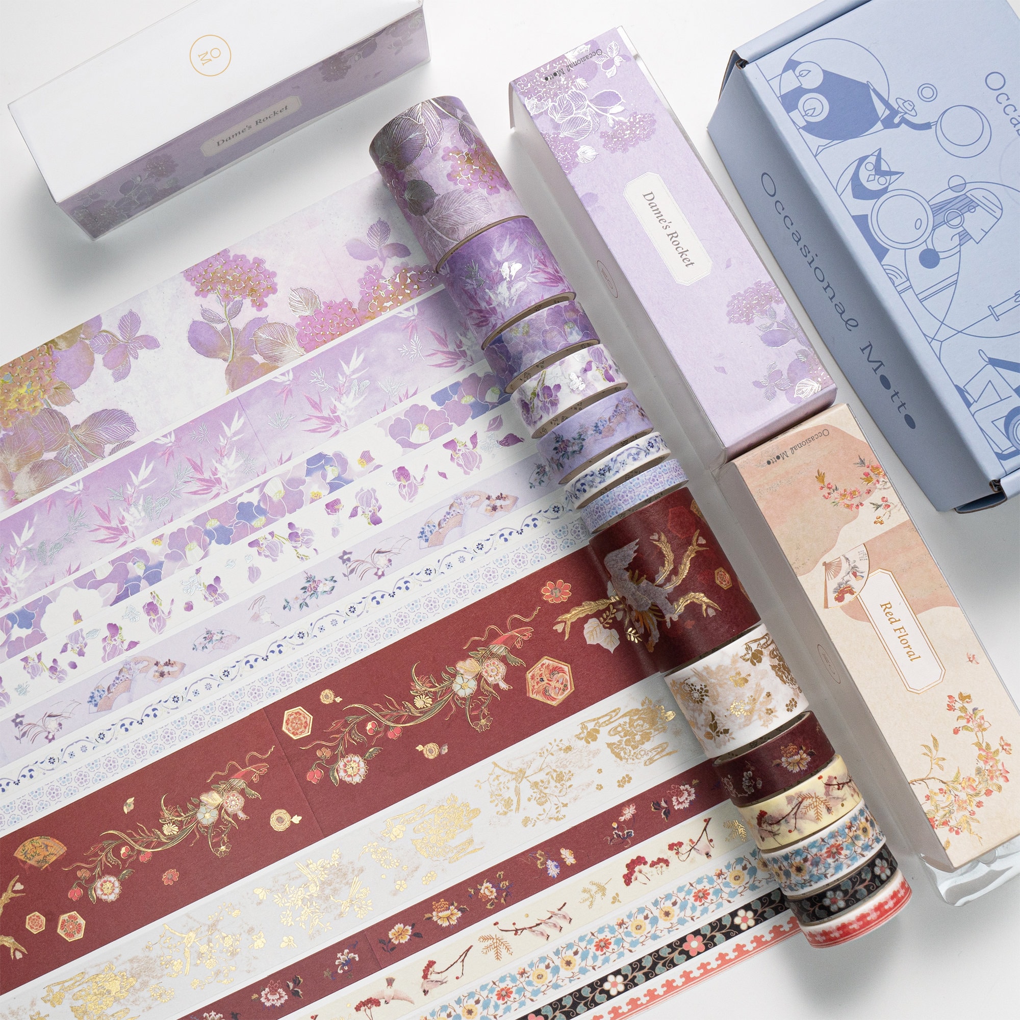 14 Patterns Asian Art Inspired Washi Tapes Set Gold and - Etsy