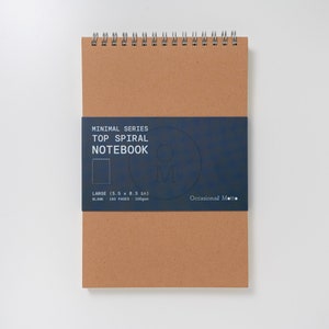 Top Spiral Kraft Notepad 160 Pages 80 Sheets 100 Gsm Eco-friendly Paper ...