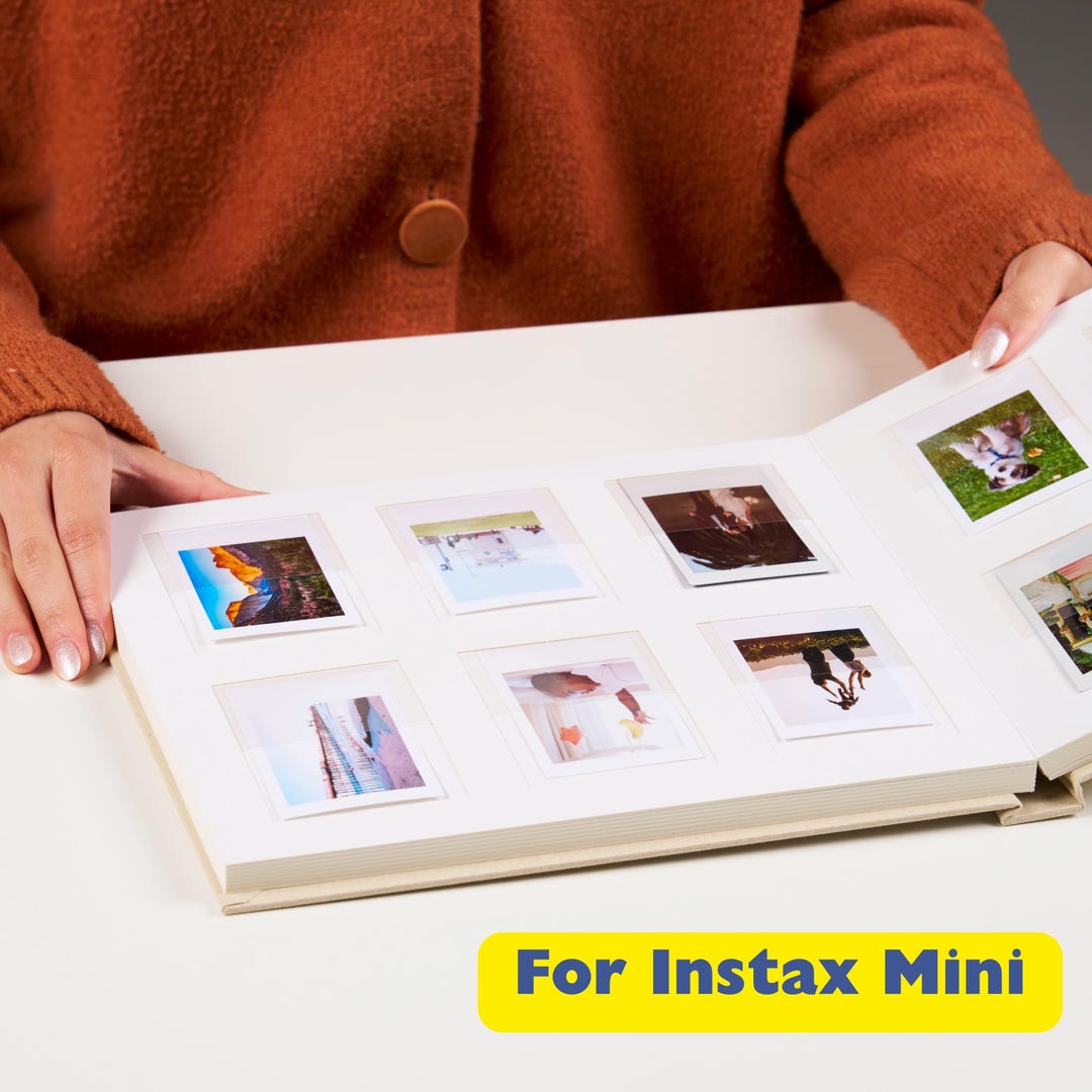 Personalized Linen Hardcover Photo Album for Instax Mini | 144 Pockets ...