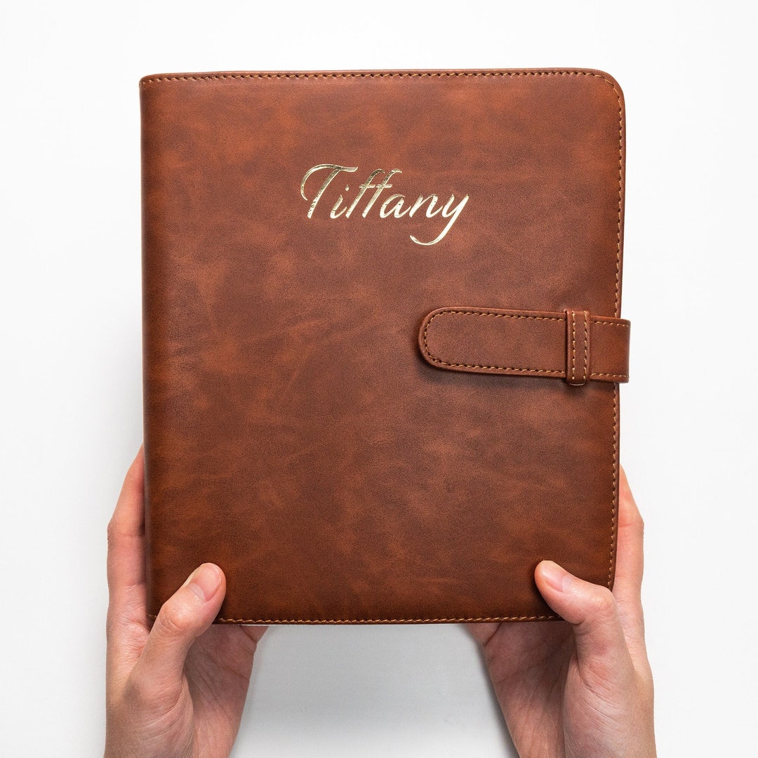 Custom 288 Photos Capacity Metallic Gold Lettering PU Leather Photo ...