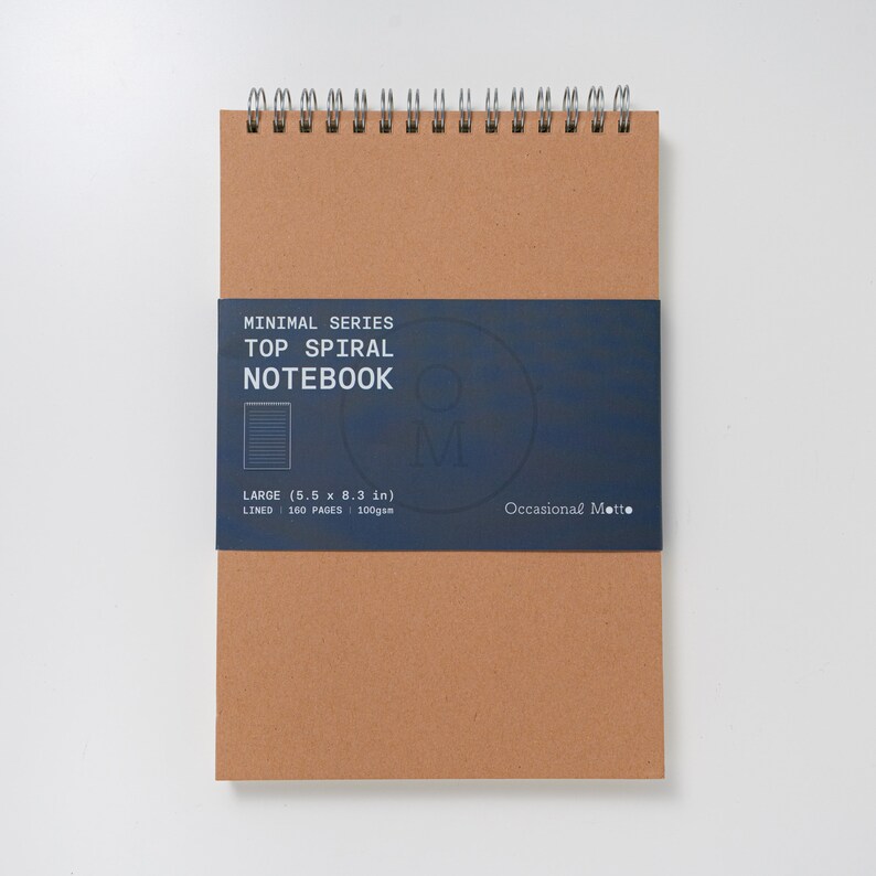 Top Spiral Kraft Notepad 160 Pages 80 Sheets 100 Gsm - Etsy