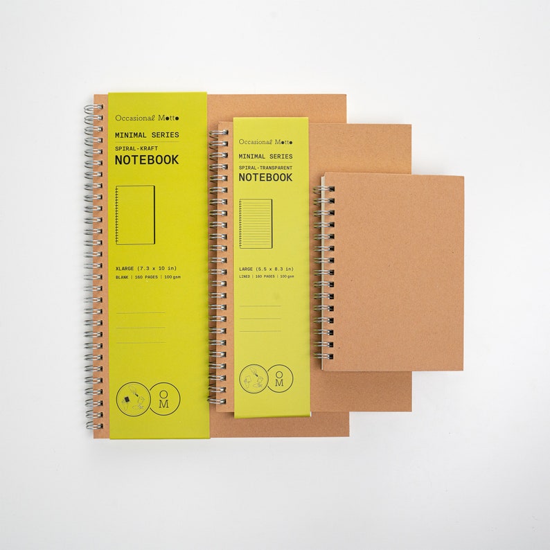 Spiral Kraft Notebook 160 Pages 80 Sheets 100 Gsm - Etsy