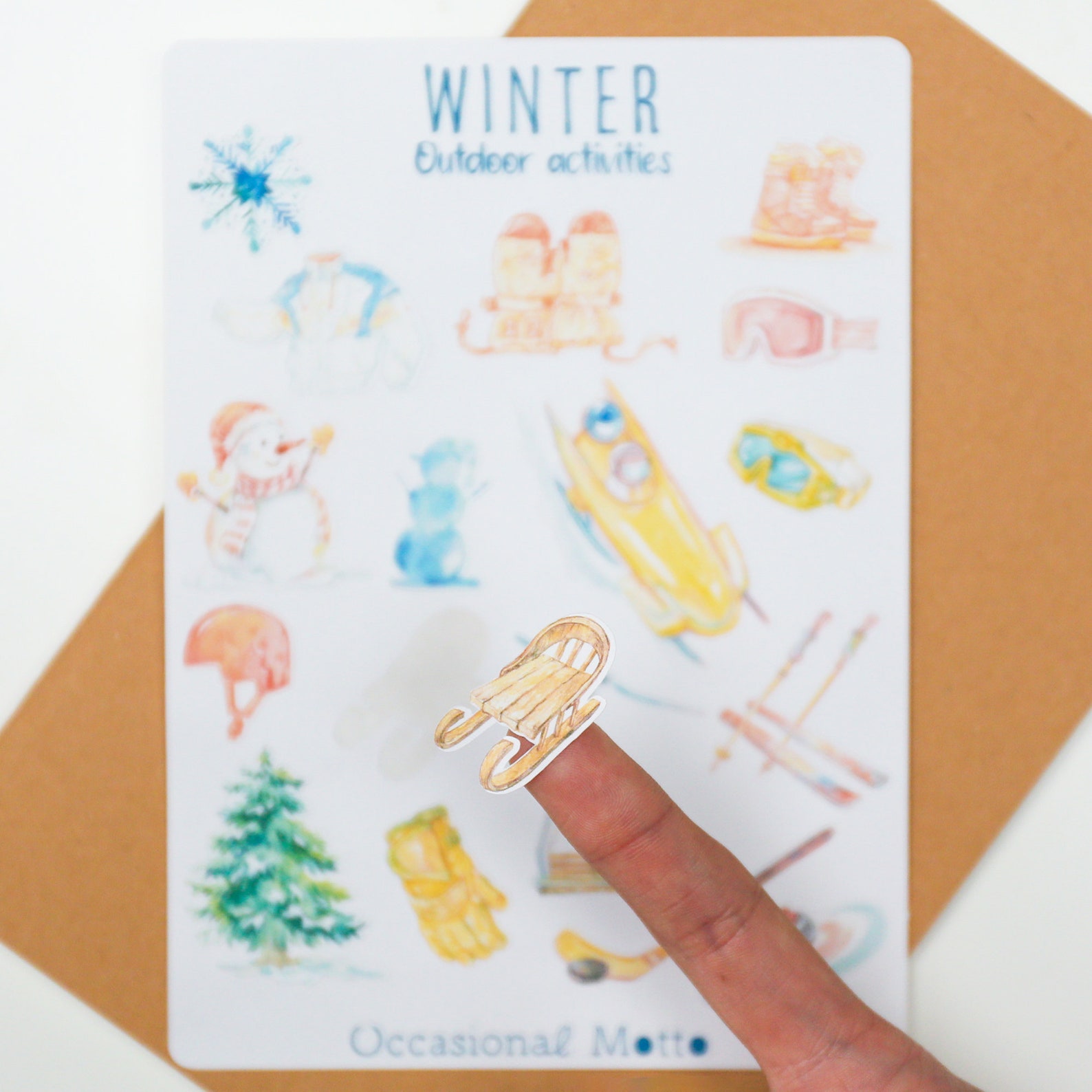 Winter Activities Themed Sticker Sheet for Journaling | Winter Outdoor ...