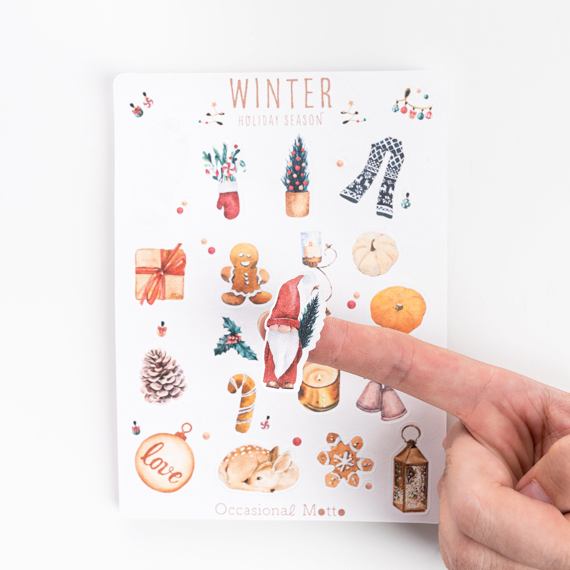 Winter Holiday Season Sticker Sheet for Journaling | Journal Stickers ...