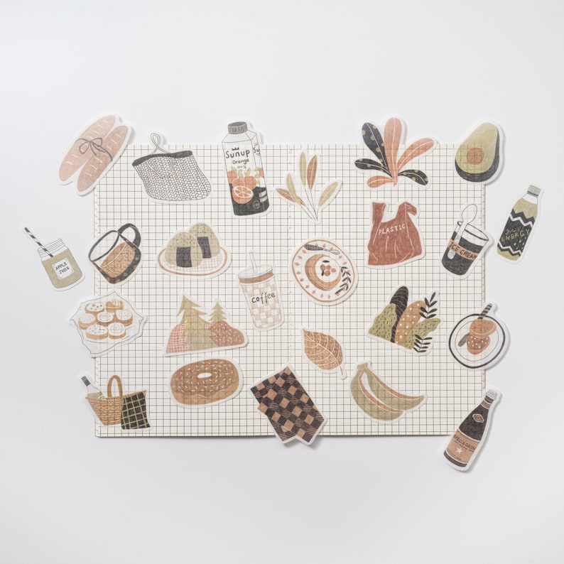 50 Lifestyle Journal Stickers Pack | 25 Styles Sticker Pack | Washi ...