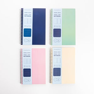 Set of 5 Pastel Spiral Notebook Colorful Spiral Notebook 80 Pages 40 ...